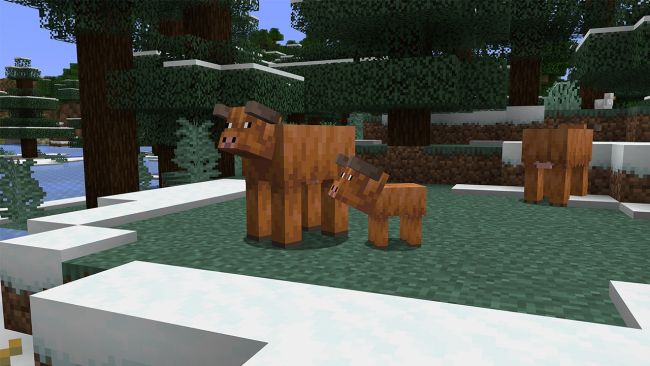 Minecraft は "cold cow and warm cow" のバリエーションを取得しています