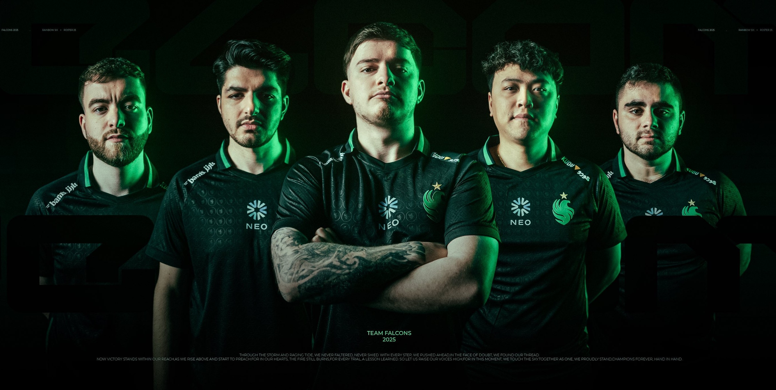 チームファルコンズは、元チームBDSのRainbow Six: Siege チームを飾ったスナップアップ