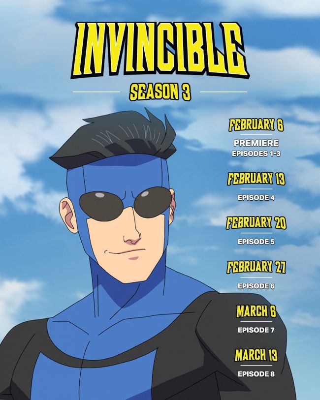 Invincible: シーズン3の全リリーススケジュールは決まっています